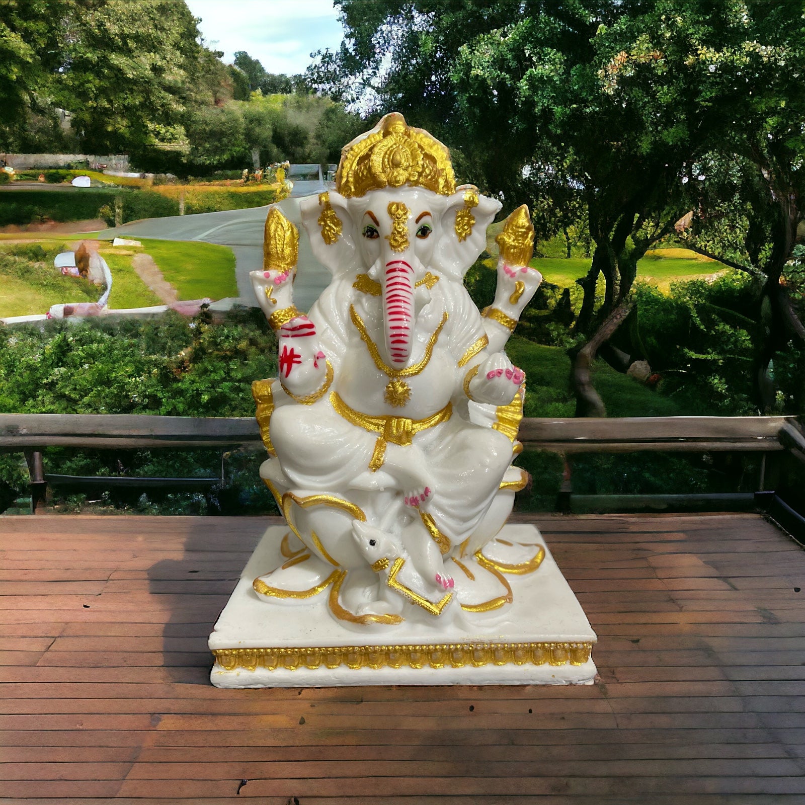 Lord Ganesha Marble Statue Best Gift for Home Office Shop Puja Ghar Mu ...